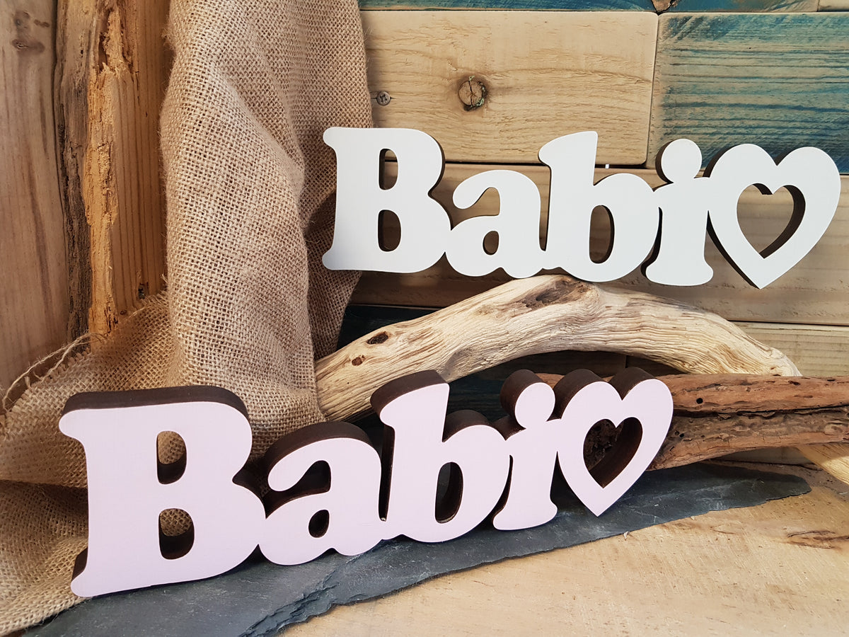 Personalised Babi Wood Block Word – Dawns Welsh Gifts